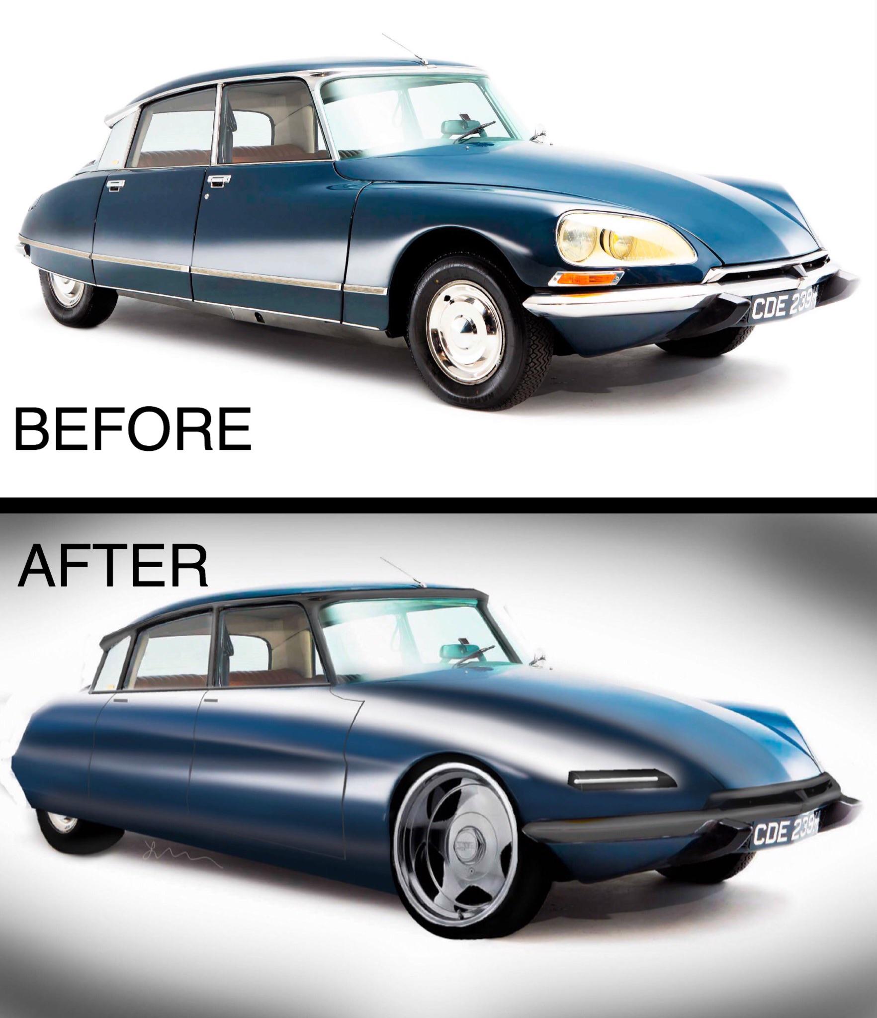 Citroen DS redesign/modernization using Gimp | Scrolller