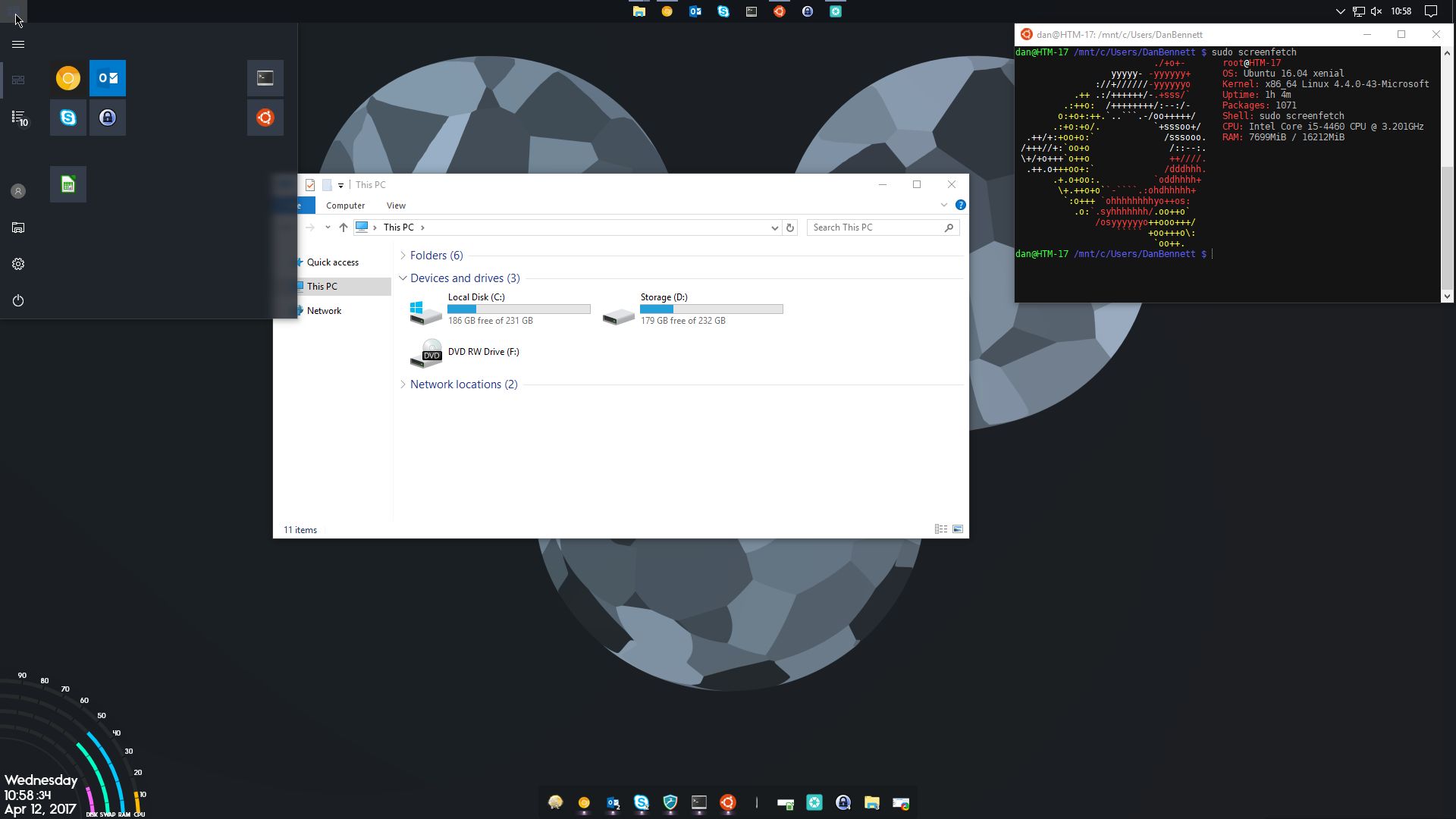 Clean Desktop Update with Windows 10 Creator Update. RIP Arc theme :( | Scrolller