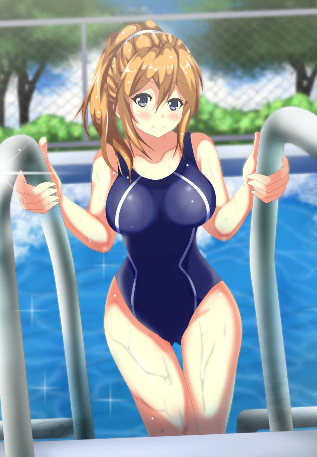 Climbing out of the pool | Scrolller