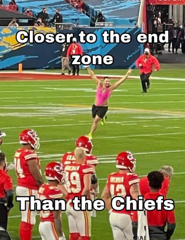 Closer to the end zone than the Chiefs | Scrolller