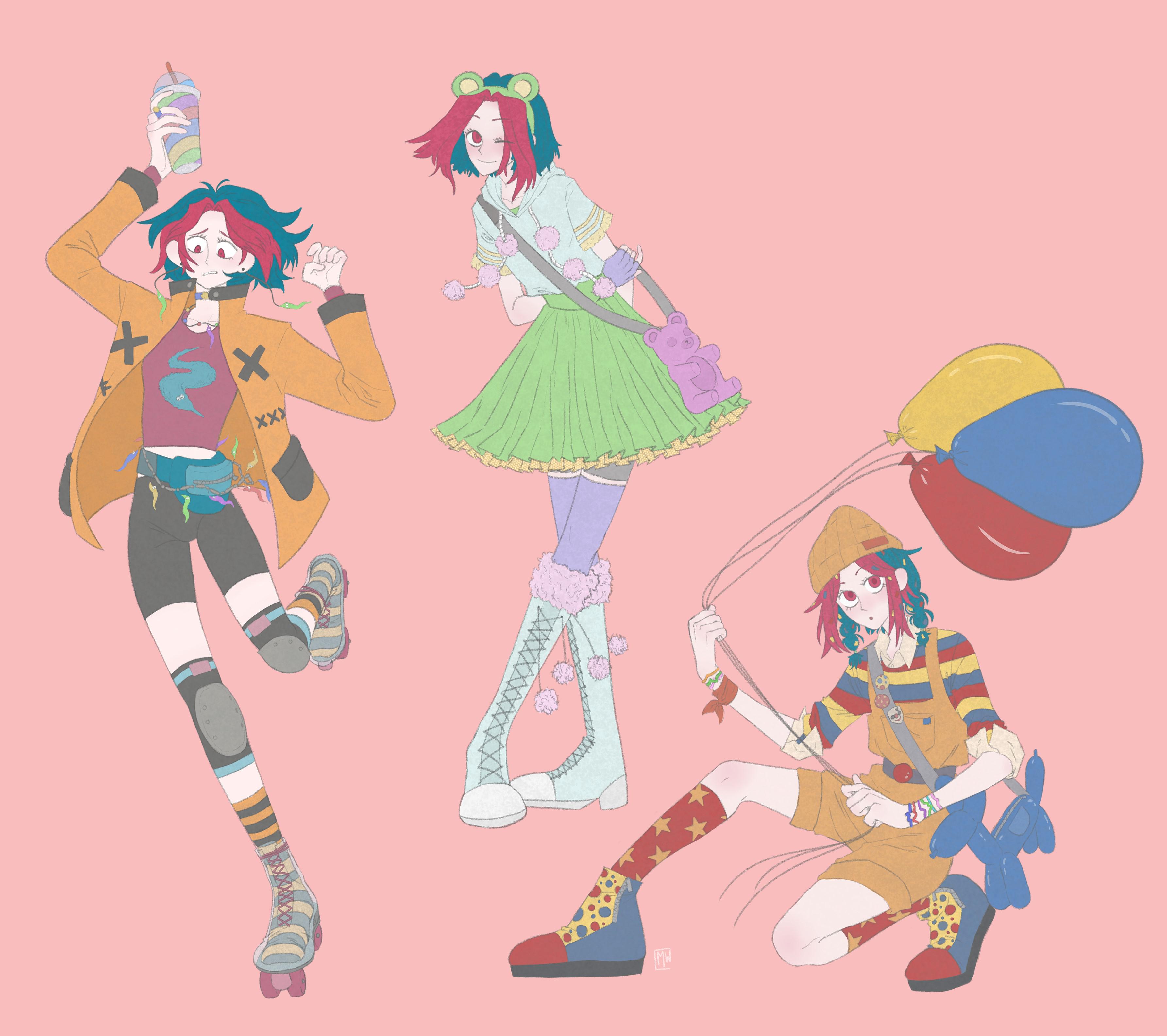 Clowncore inspired outfits for Anzu! | Scrolller