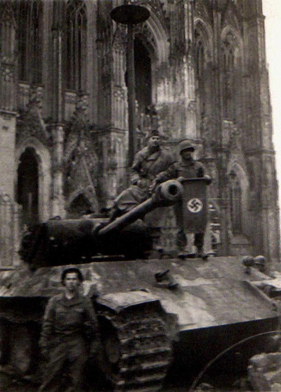 Cologne Cathedral Panther. My Grandpa on top of turret. [OC] | Scrolller