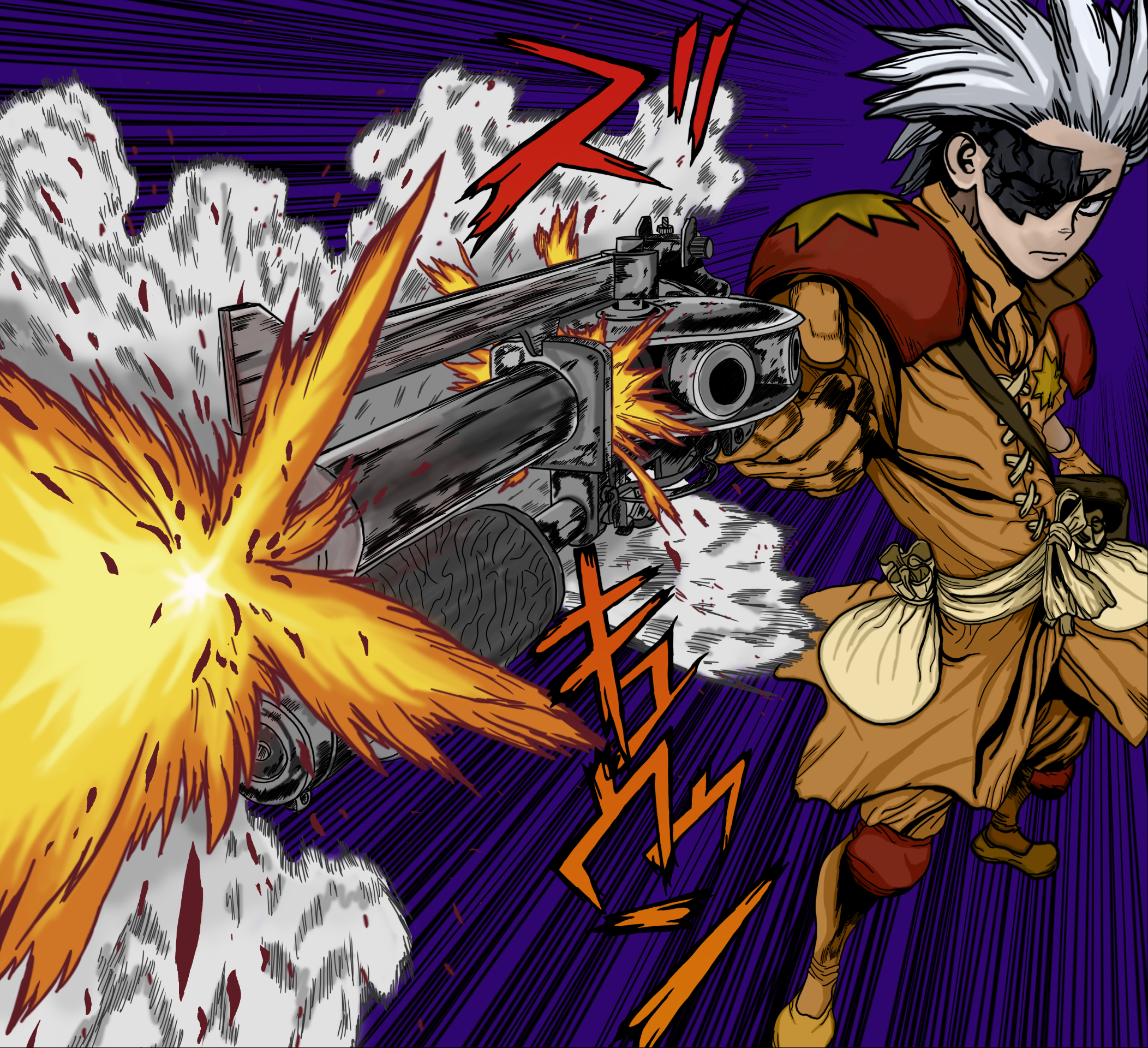 Colored a panel from Dr.Stone (chapter 124). I think I did really good ...
