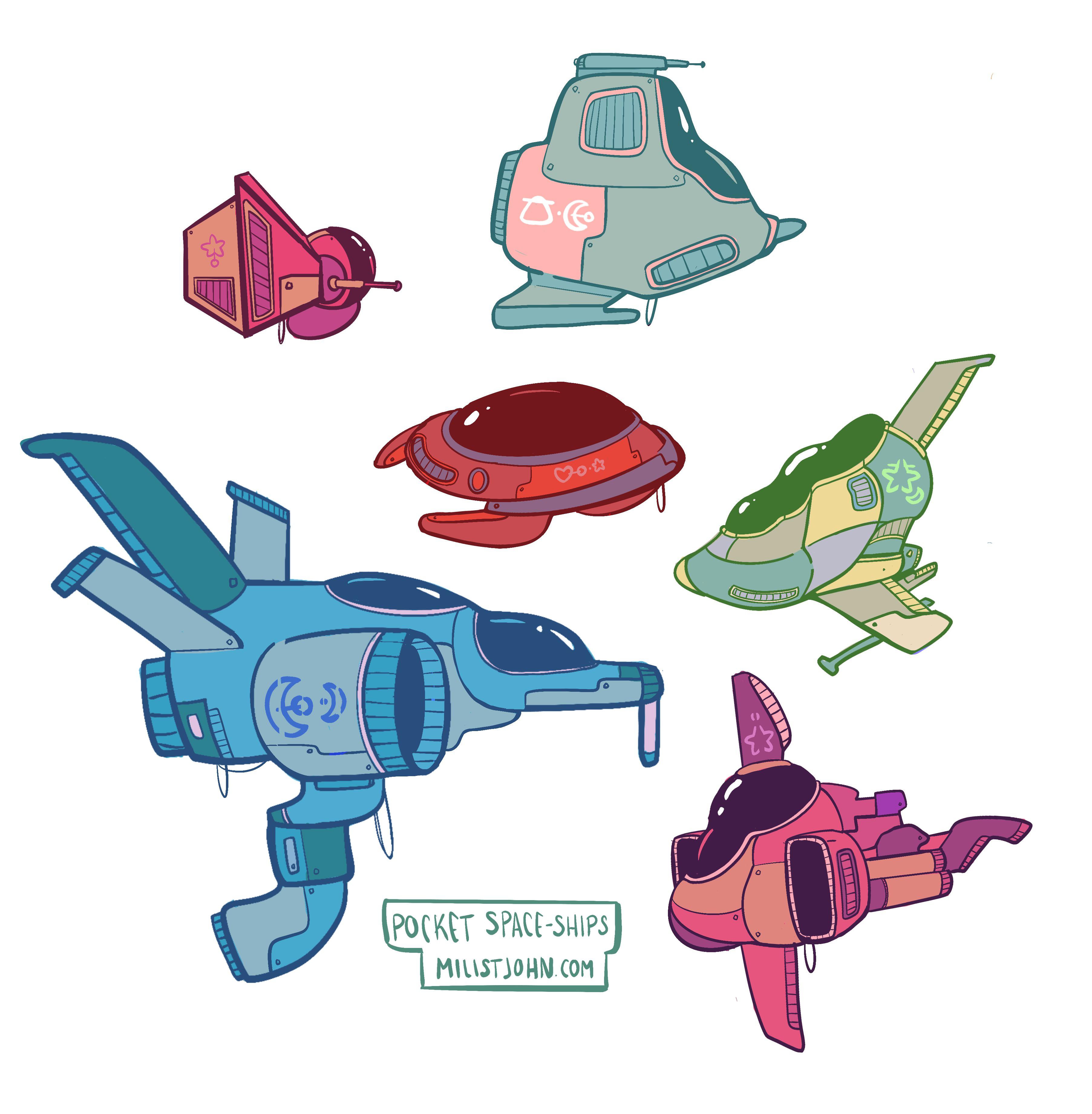 Colorful Pocket Space-ships by me | Scrolller