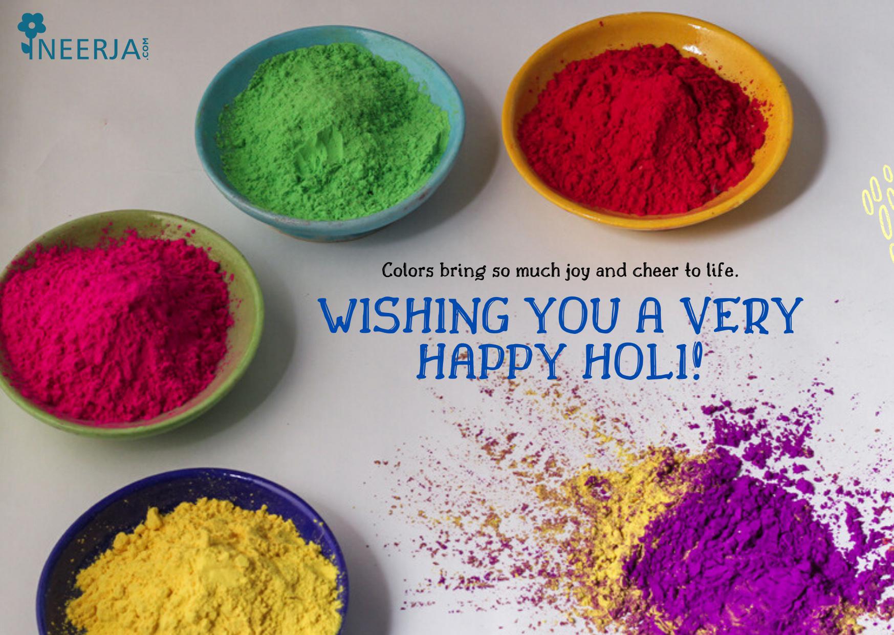 Colors bring so much joy and cheer to life...Wishing You a Very Happy Holi! | Scrolller