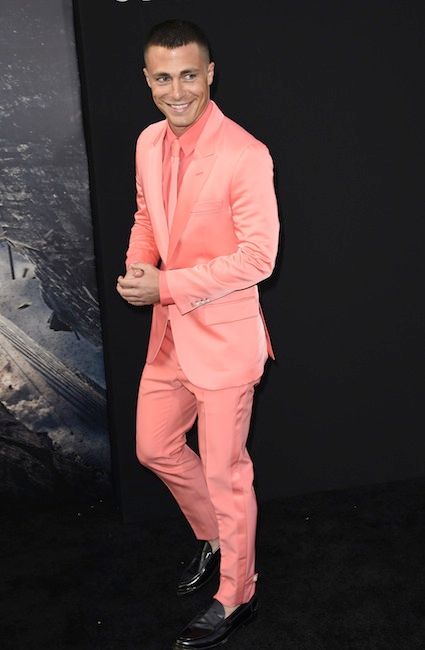 Colton Haynes rocking a pink suit | Scrolller