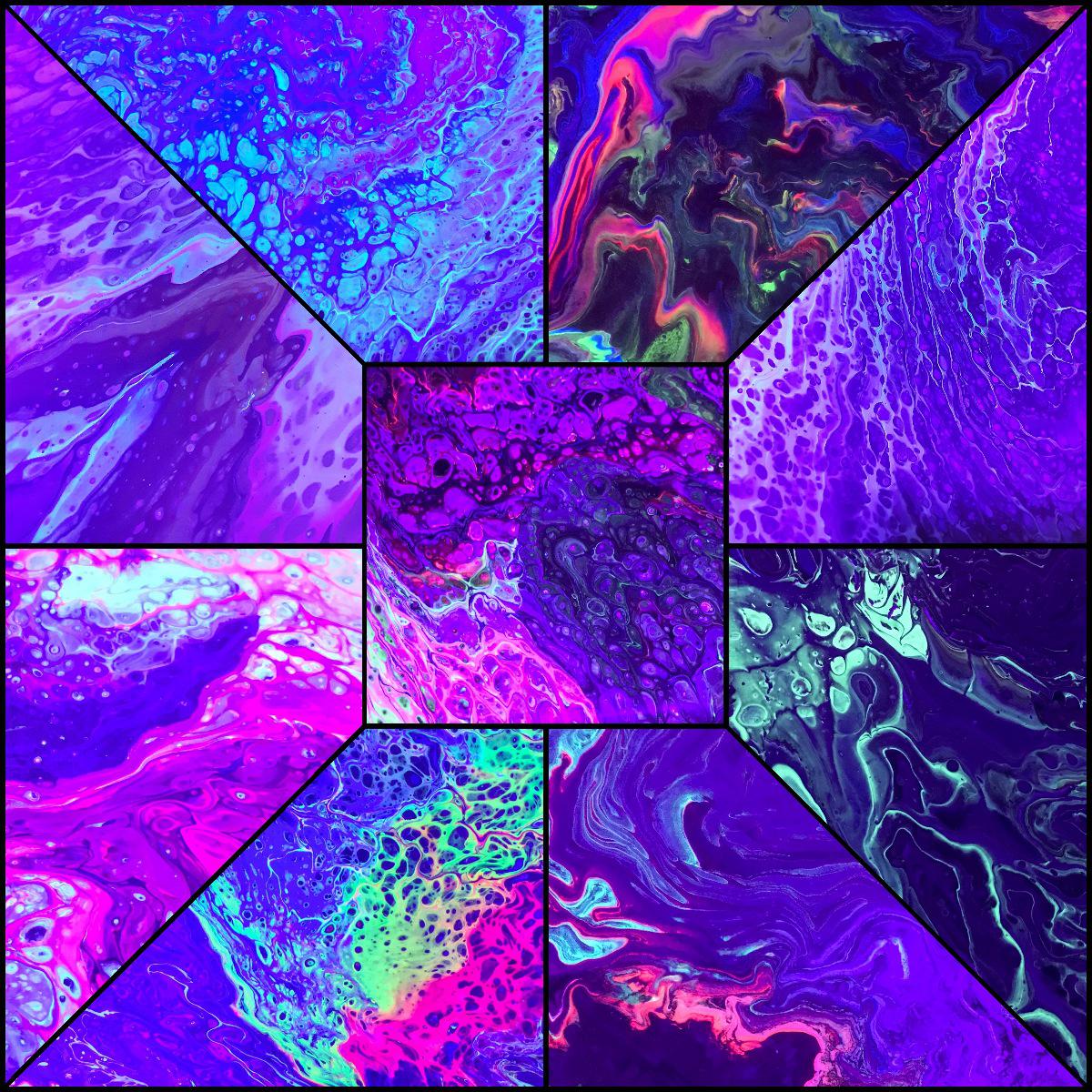 Compilation of my Black Light Paintings | Scrolller