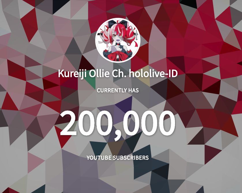 Congratulations to Hololive's zombie-dol Kureiji Ollie for 200,000 zomrades! Let's get more ...