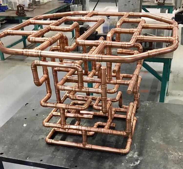 Copper coffee table. | Scrolller