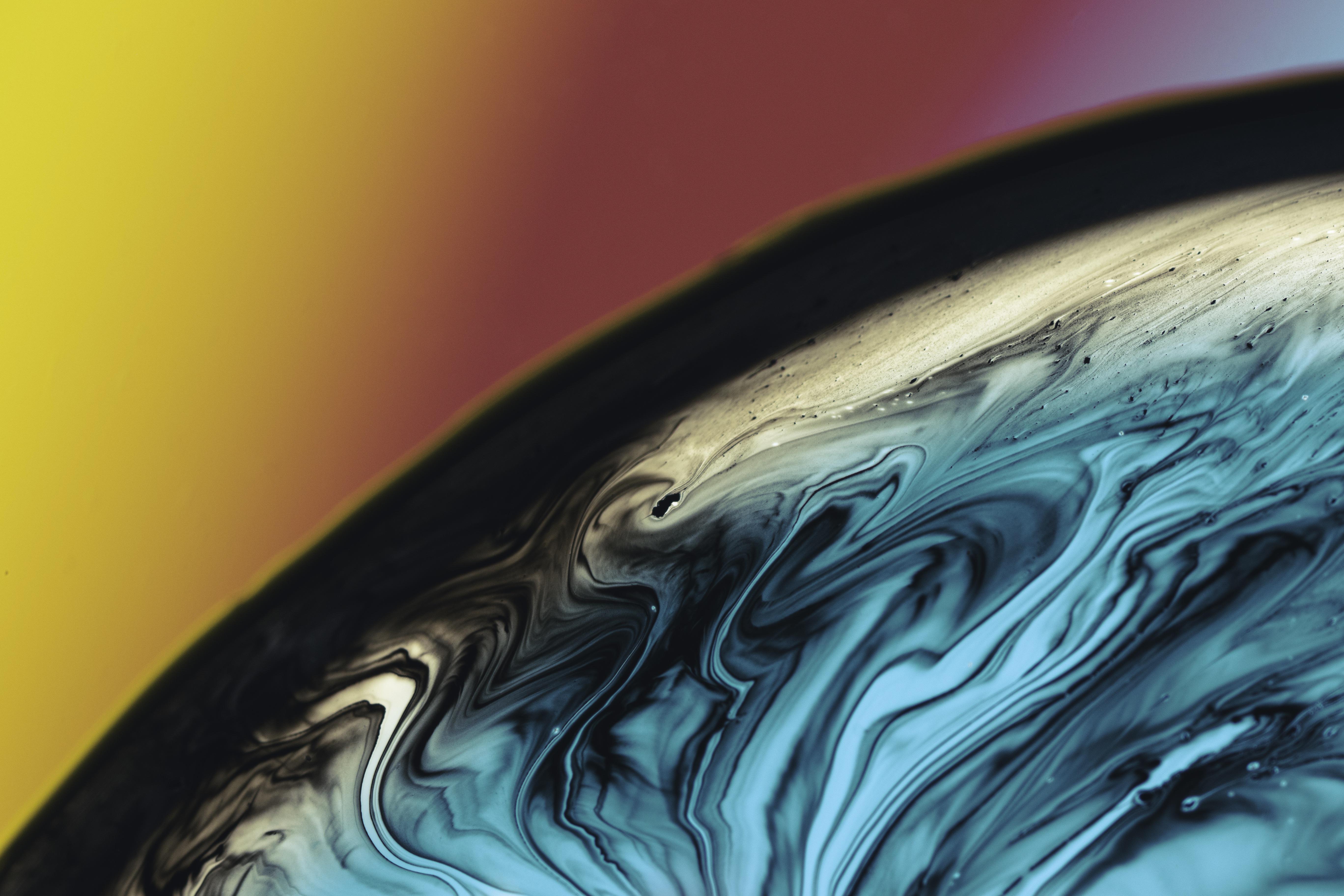 Corn syrup and ink bubble. | Scrolller