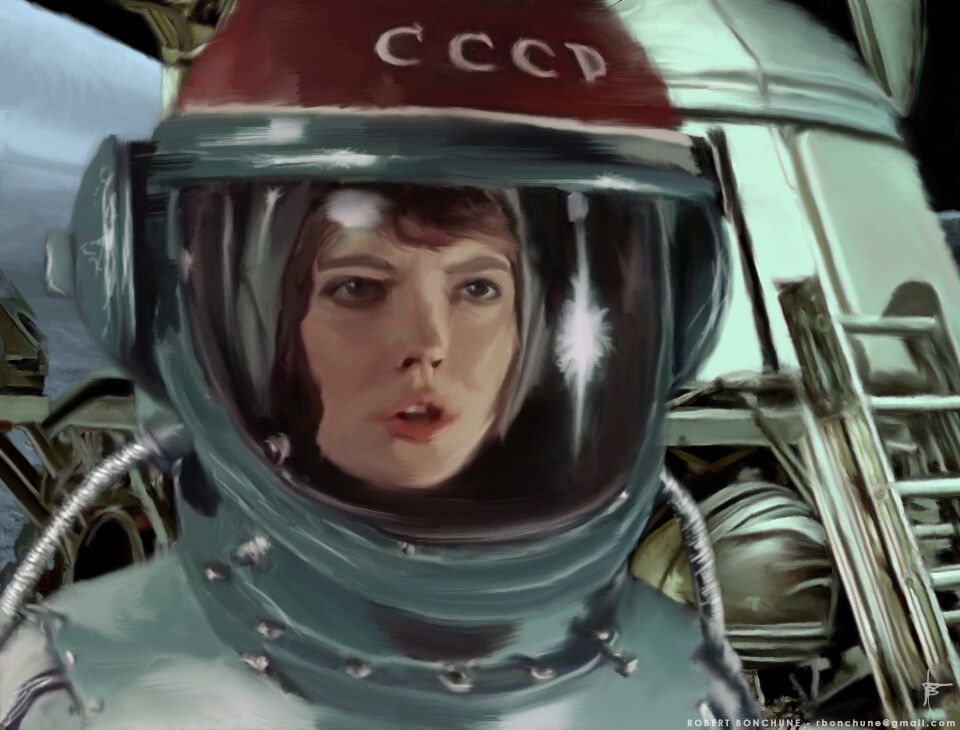Cosmonaut Moonlanding by Robert Bonchune | Scrolller