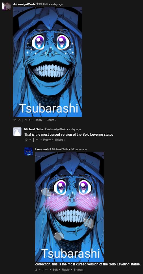 couldn't help myself (kind of nsfw, it's the statue of god with an ahegao face) | Scrolller