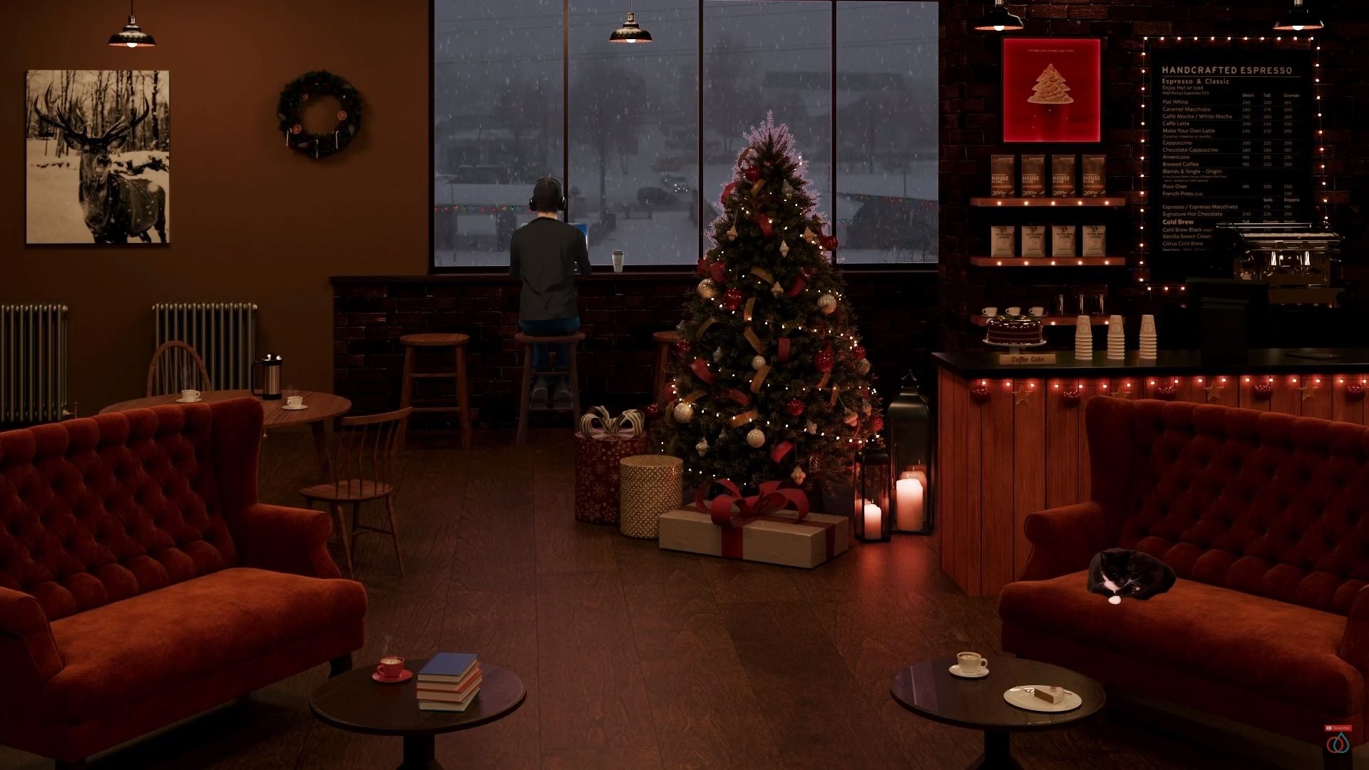 Cozy Christmas café (a render) | Scrolller