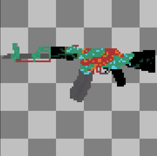 Csgo Pixel art! AK-47 Aquamarine Revenge | Scrolller
