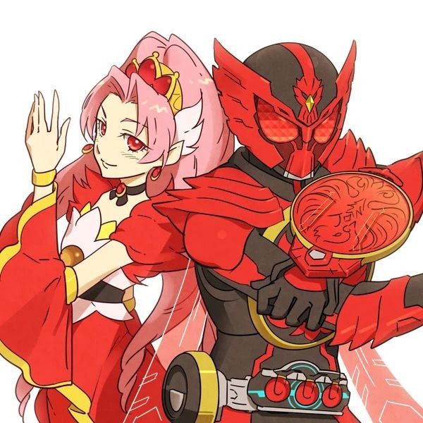 Cure Scarlet and Kamen Rider OOO | Scrolller