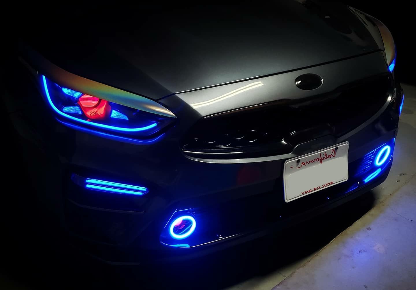 Custom built lighting on a 2019 Kia Forte | Scrolller