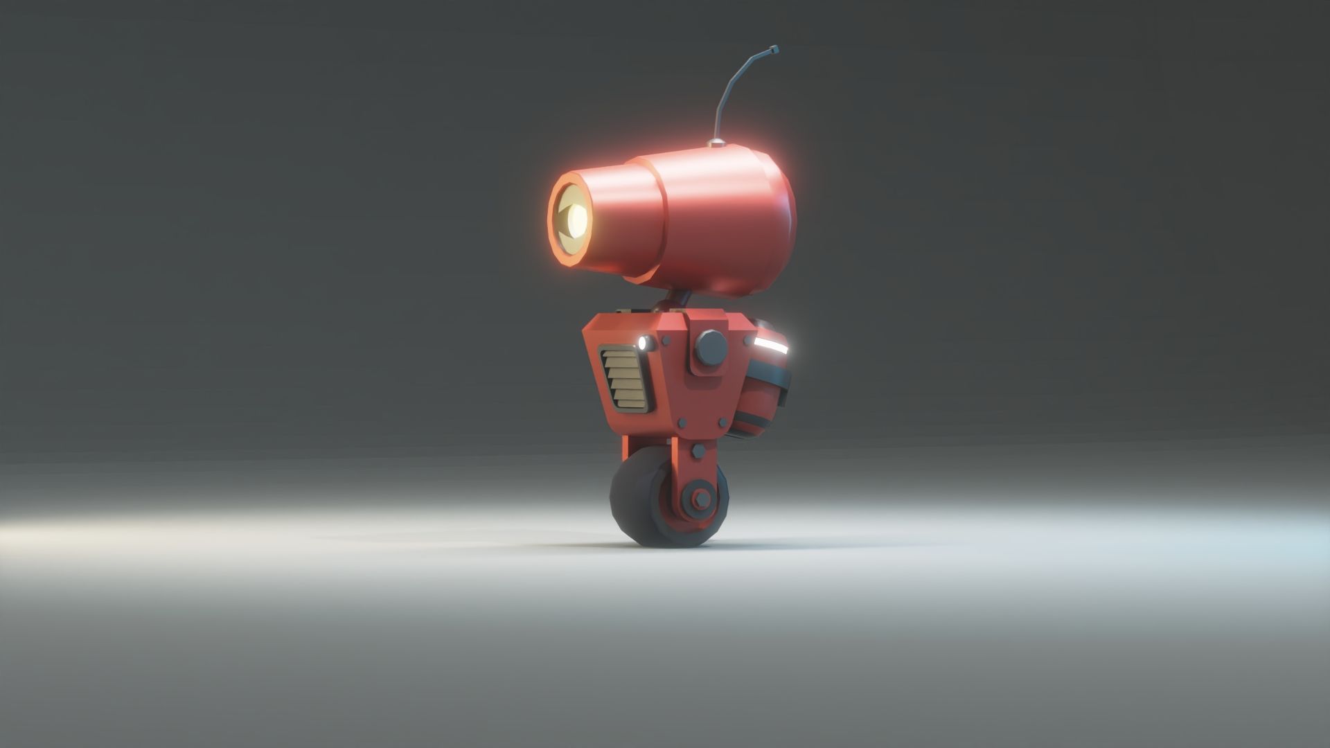 Cute 3D Low Poly Robot. I feel the head misses details. What do you recommend? | Scrolller