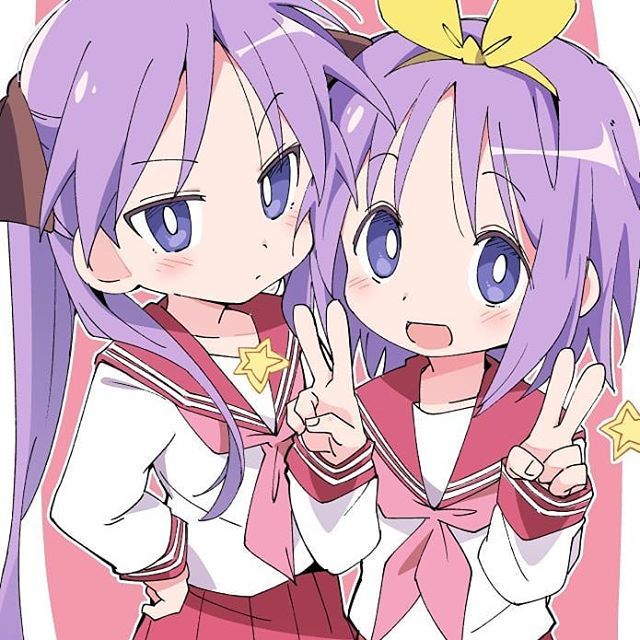 Cute art of kagami and tsukasa | Scrolller