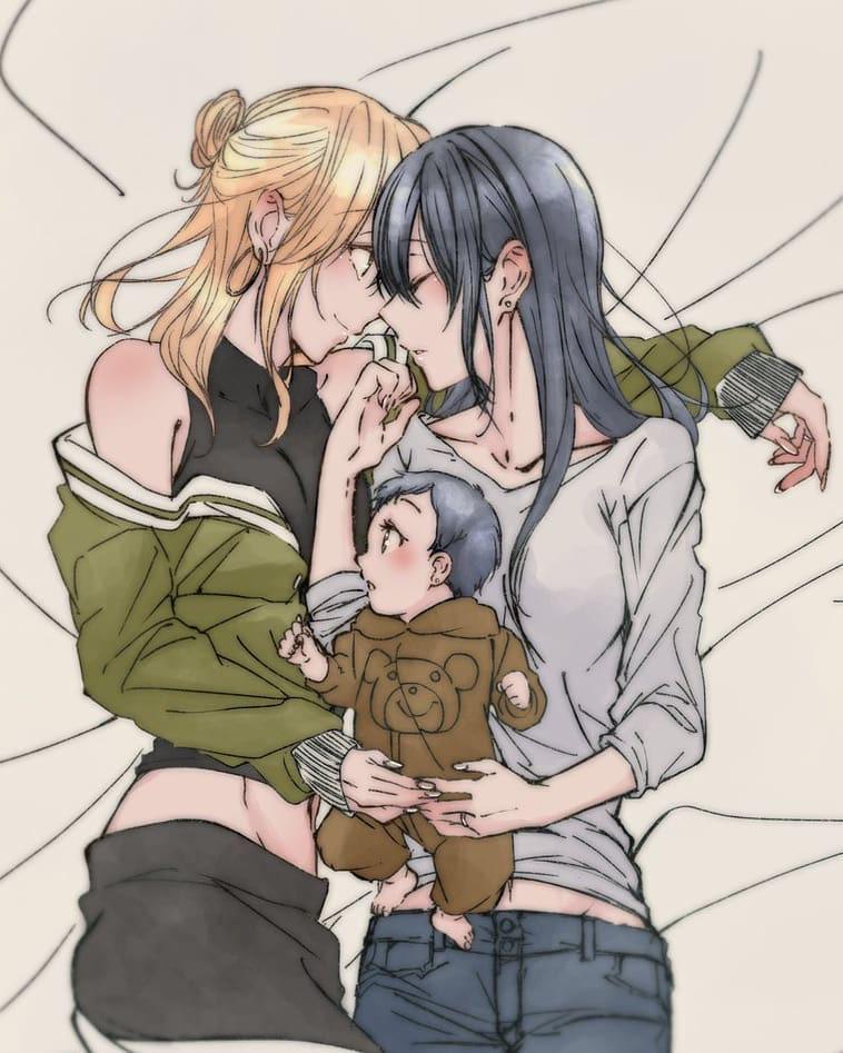 Cute Mei x Yuzu with their baby [Citrus] | Scrolller