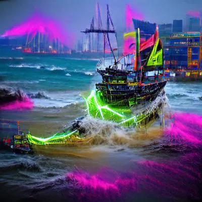 Cyberpunk pirate ship | Scrolller