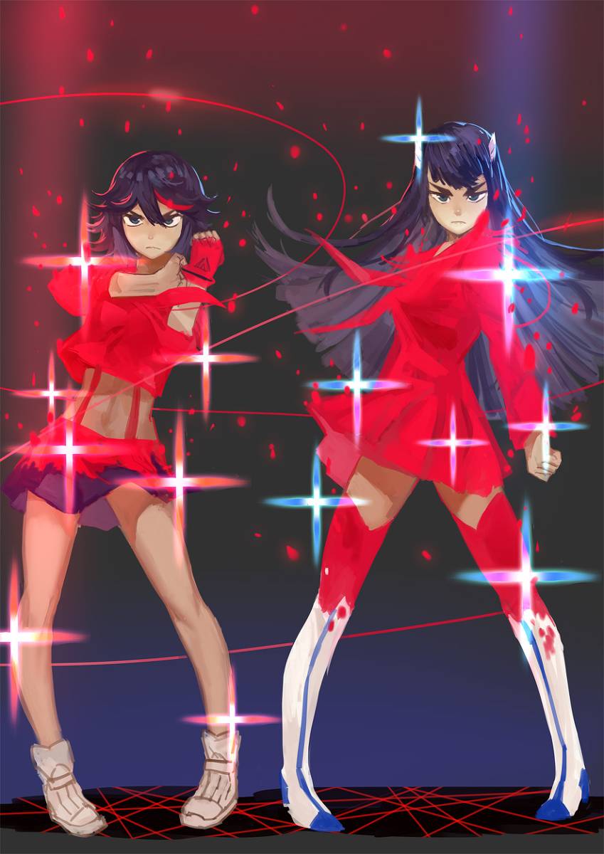 Daily Satsukiposting #468! Satsuki and Ryuko transform! Art by ♣3 on Pixiv. | Scrolller