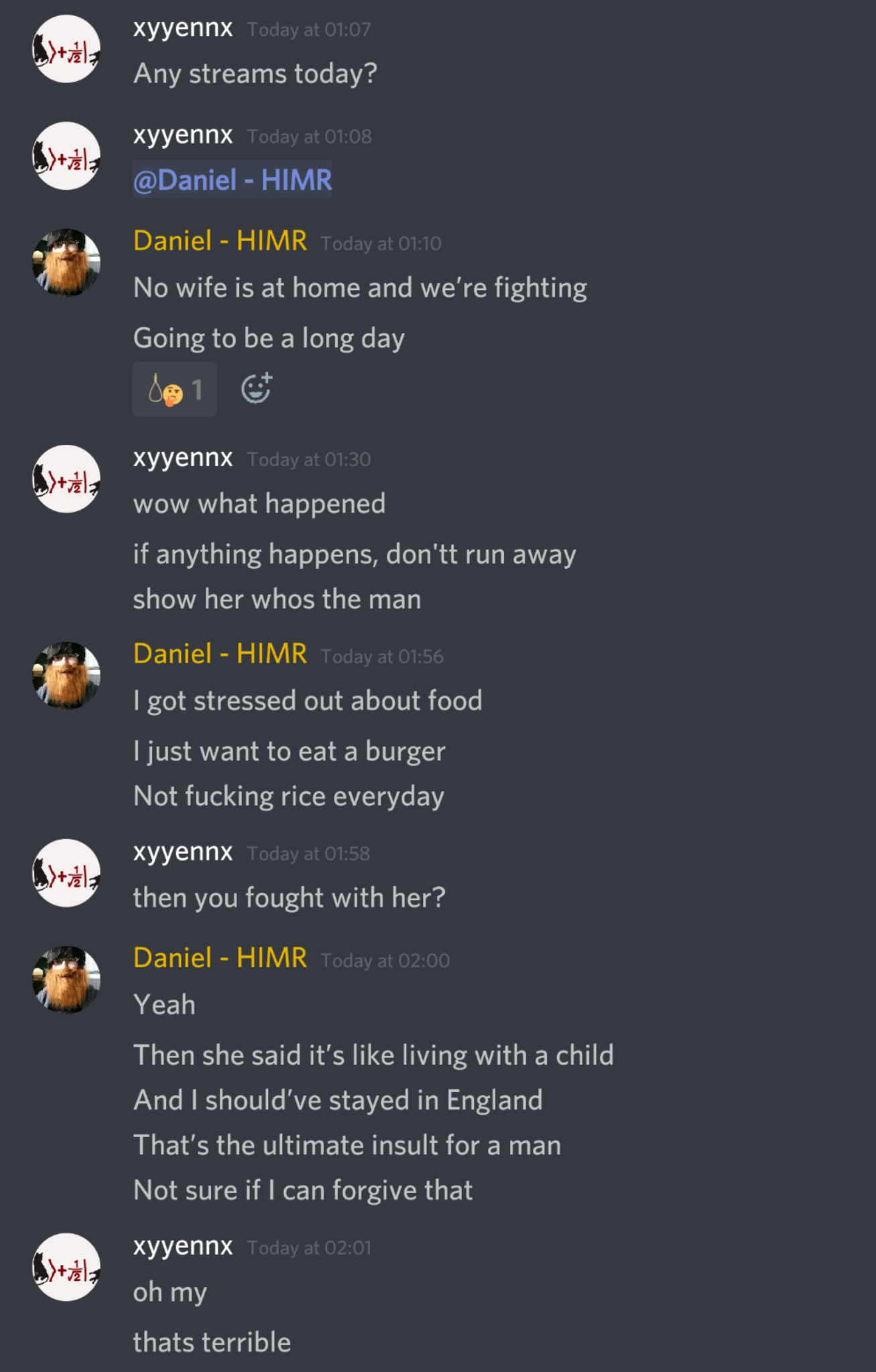 Daniel has meltdown over bowl of rice | Scrolller