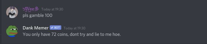 Dank Memer Is a salty hoe lol | Scrolller