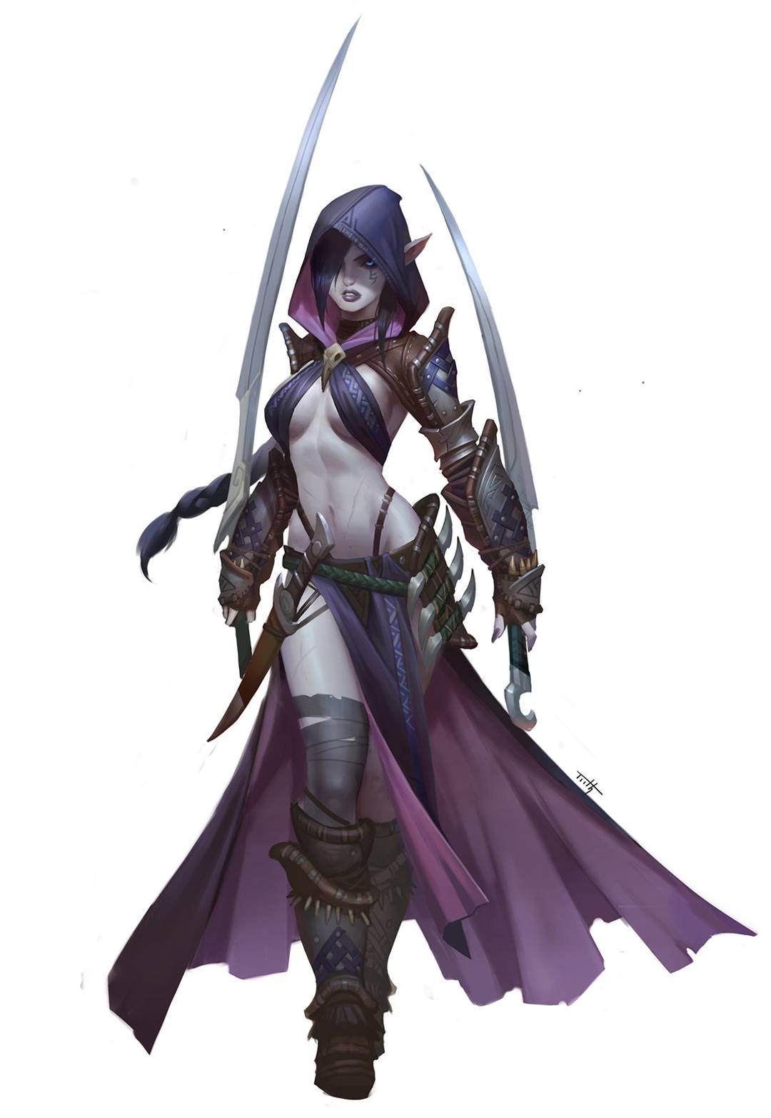 Dark Elf Assassin by Tooth Wu | Scrolller