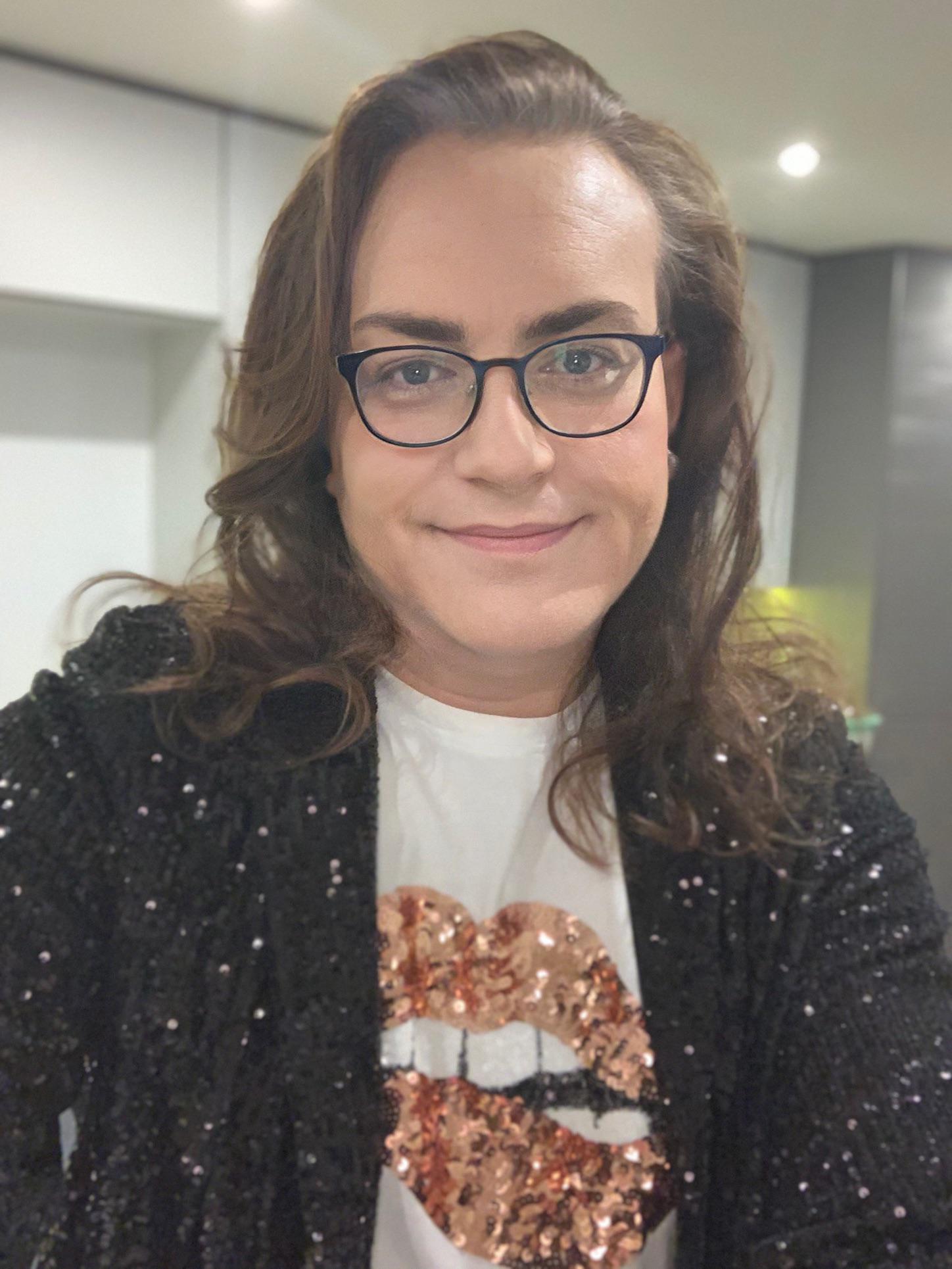 Date night last night with my wife. Feeling good after name change this week. 2.5 years HRT, 43 ...