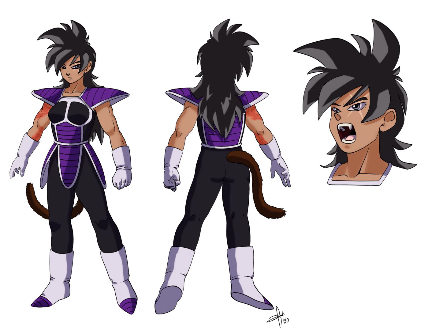 DBZ original character reference sheet for a client. | Scrolller