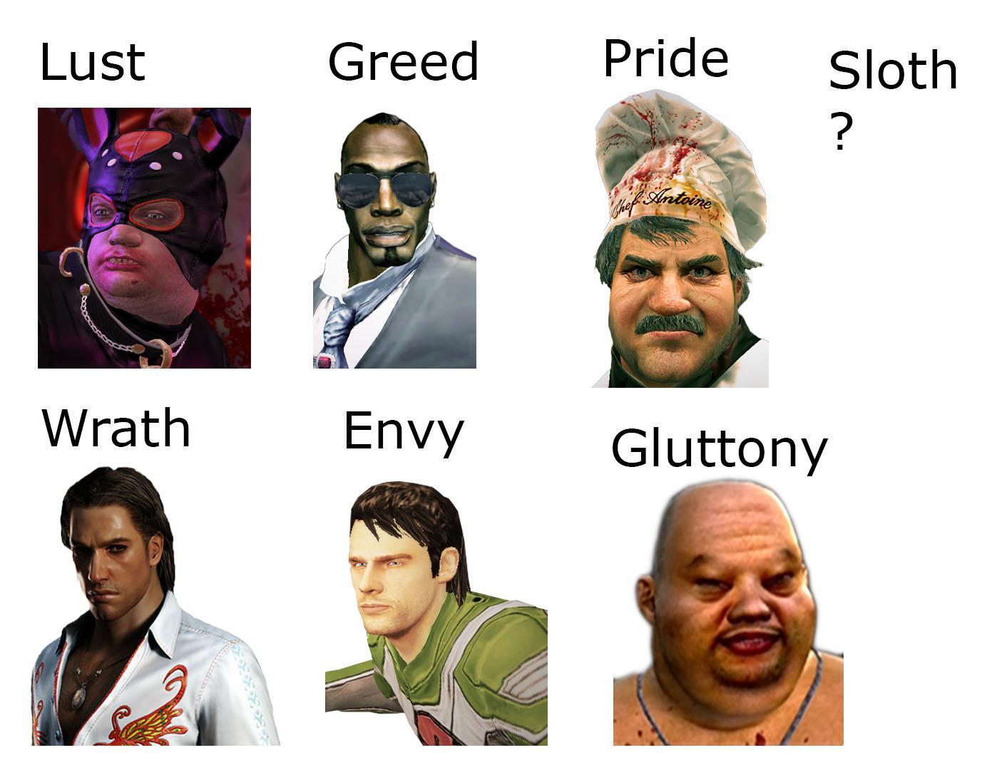 Dead Rising 1 and 2 Psychopaths as the 7 Deadly Sins | Scrolller