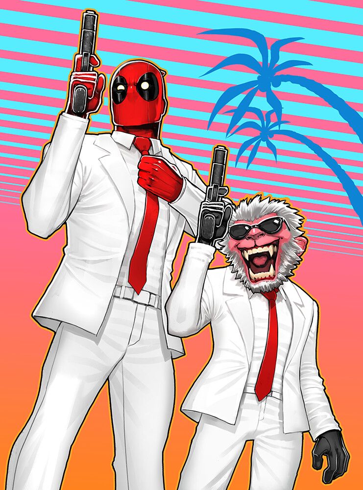 Deadpool + Hit Monkey by David Nakayama | Scrolller
