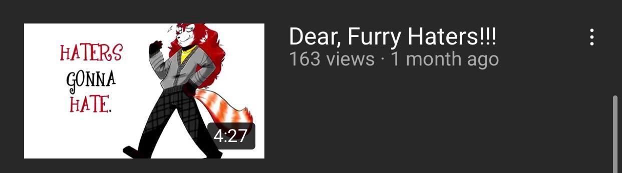 DEAR FURRY HATERS!!!! | Scrolller