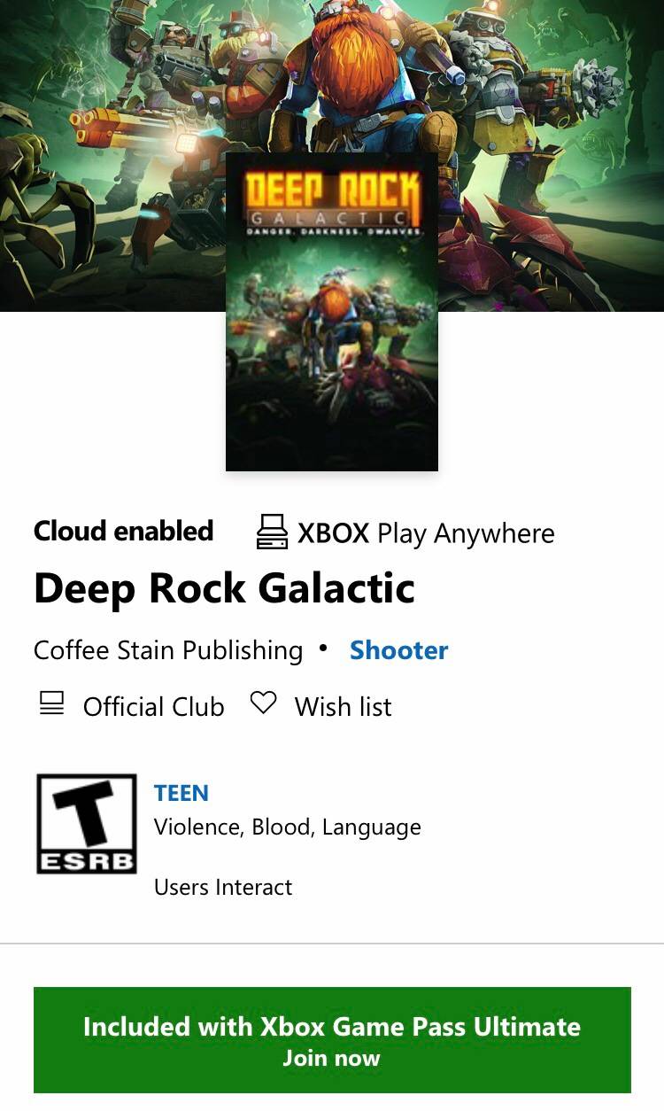 Deep Rock Galactic is now on Xbox Game Pass (PC/console/android) | Scrolller