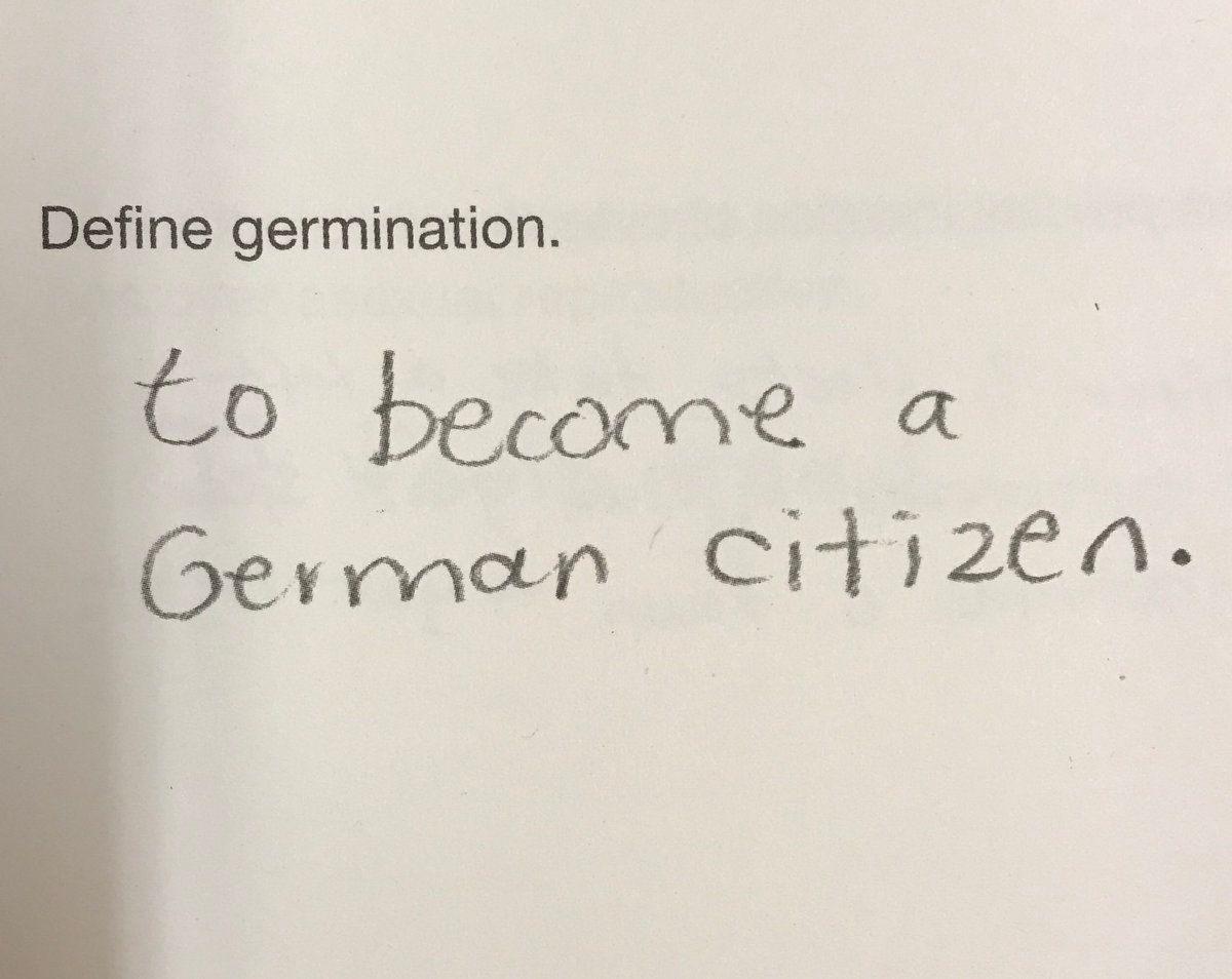 Define germination. | Scrolller