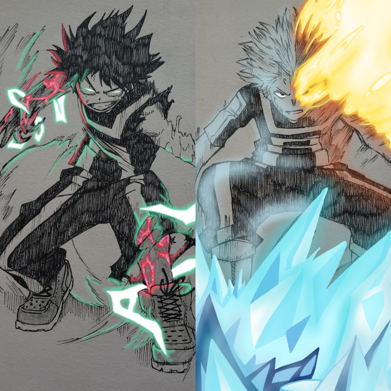 Deku v Todoroki face off completed. I hope it meets all you guy's expectations!! | Scrolller