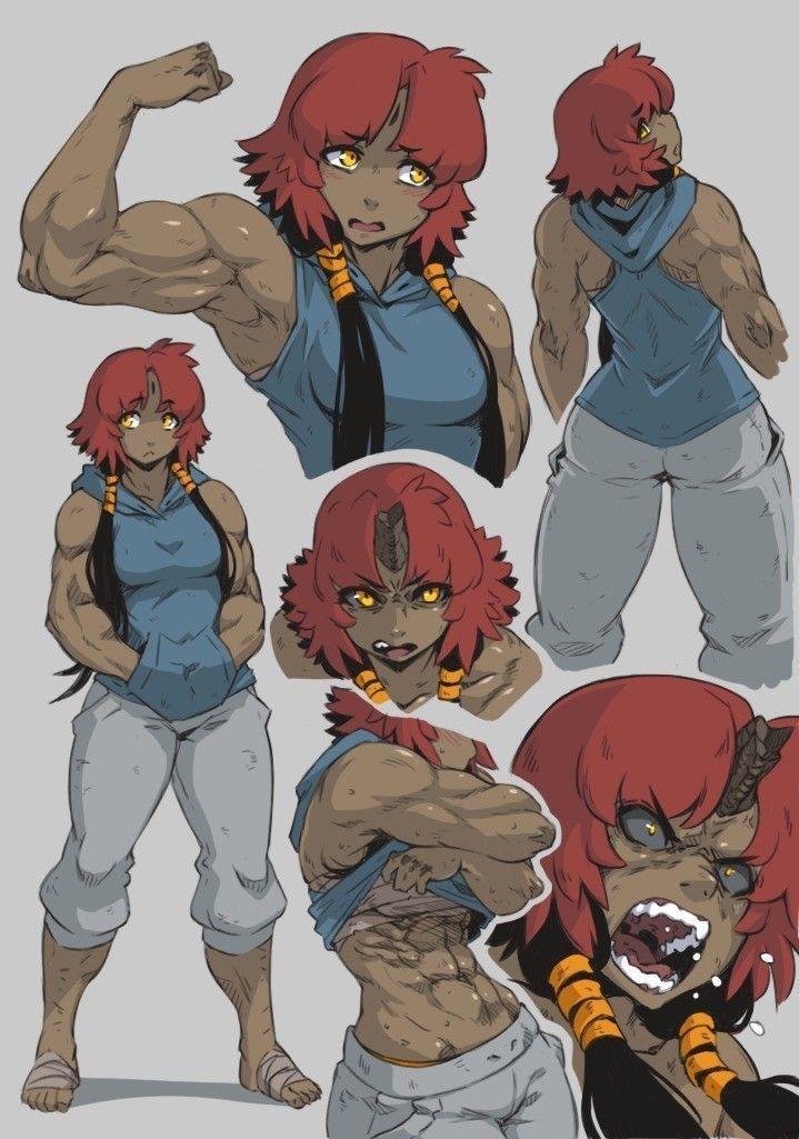 Demon muscle girl Hanna | Scrolller