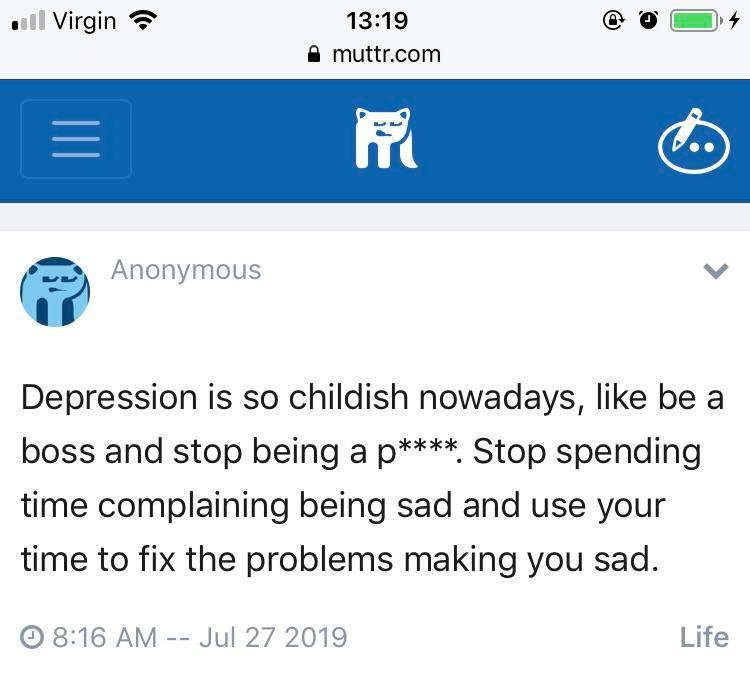 Depression is childish | Scrolller