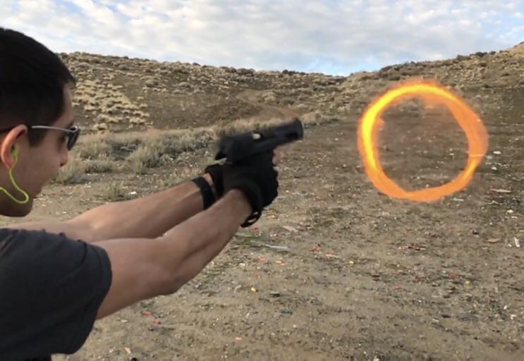Desert Eagle .50cal showing off the muzzle flash | Scrolller