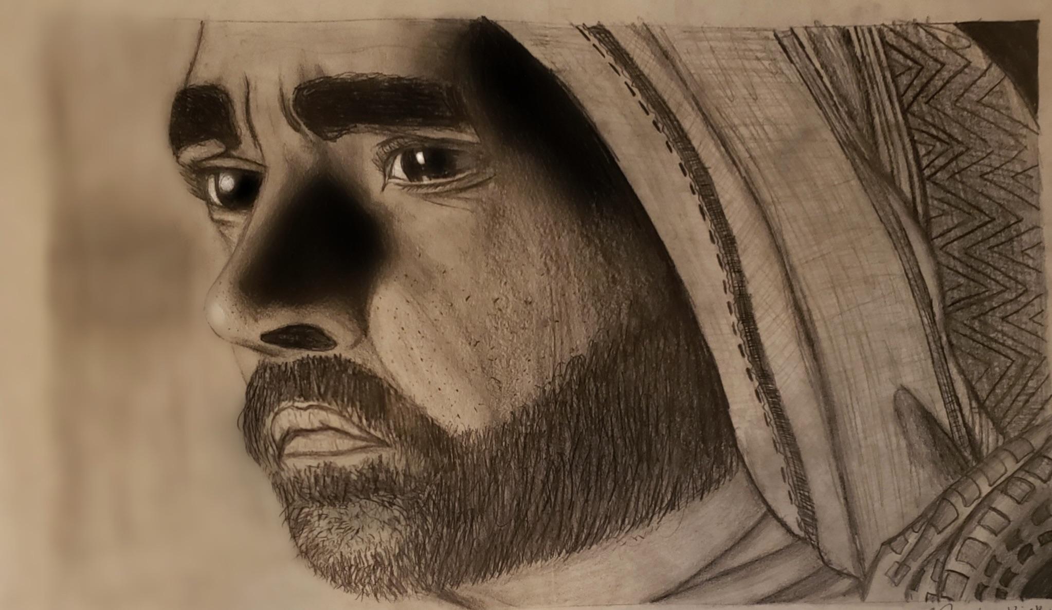 Desert Man, me, pencil, 2014 | Scrolller