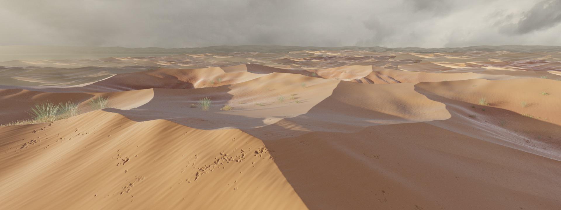 Desert. Rendered in Cycles and composited in Blender | Scrolller