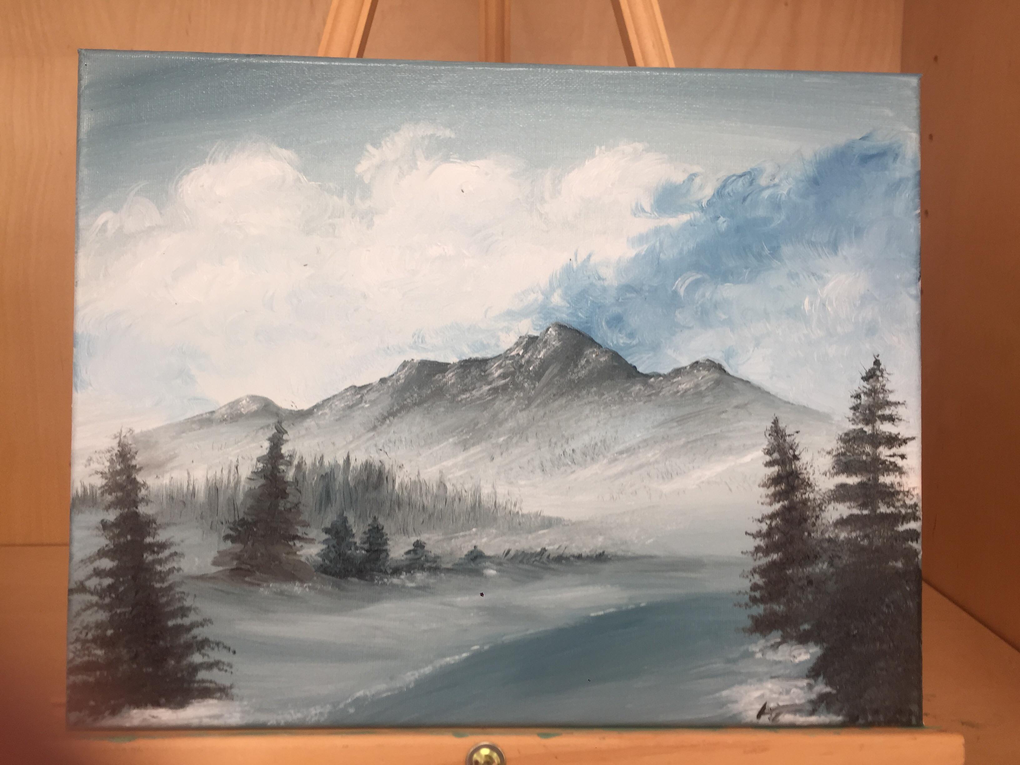 Did a Bob Ross painting! | Scrolller