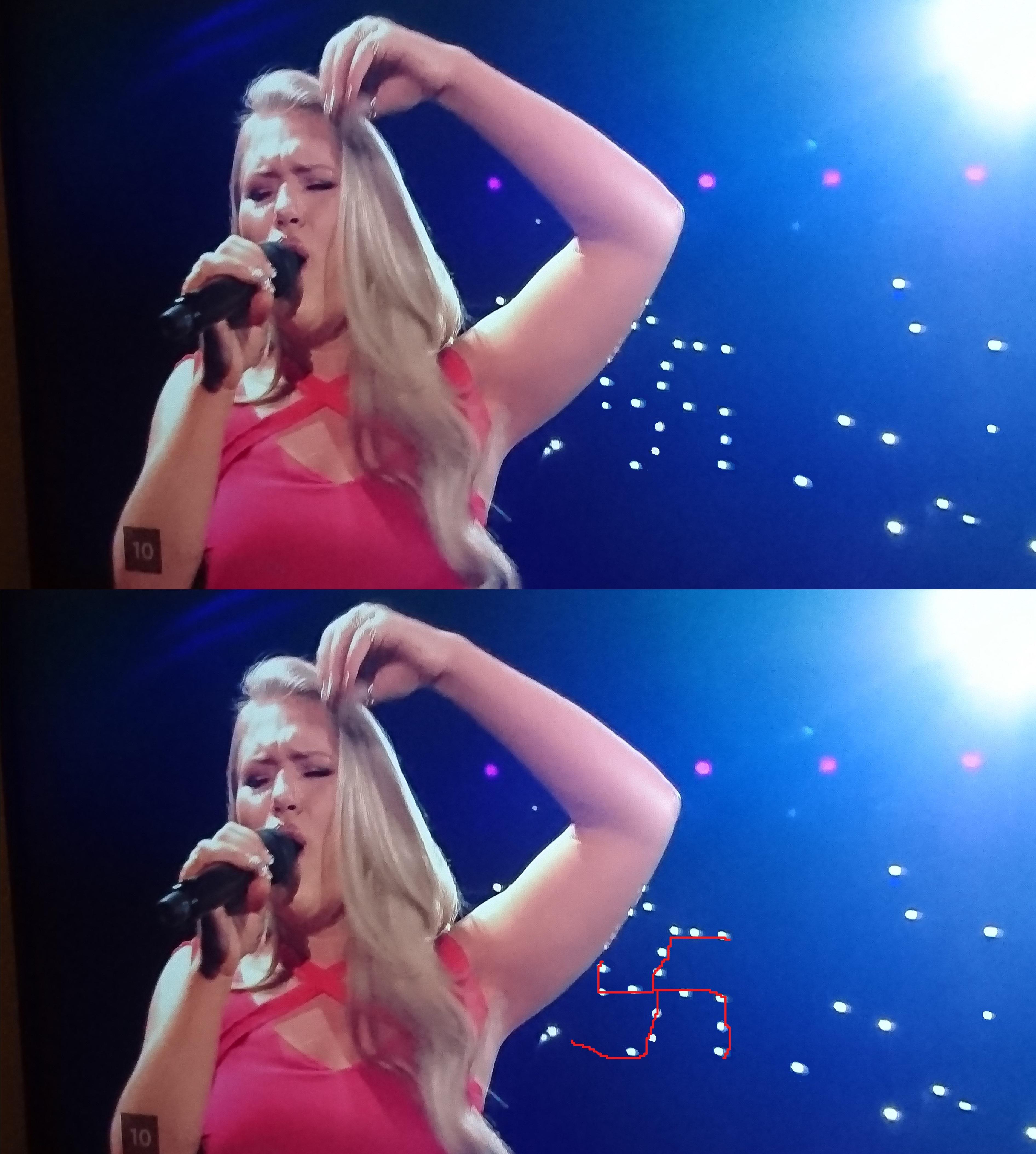 Did anyone else notice the lights behind Denmark? | Scrolller