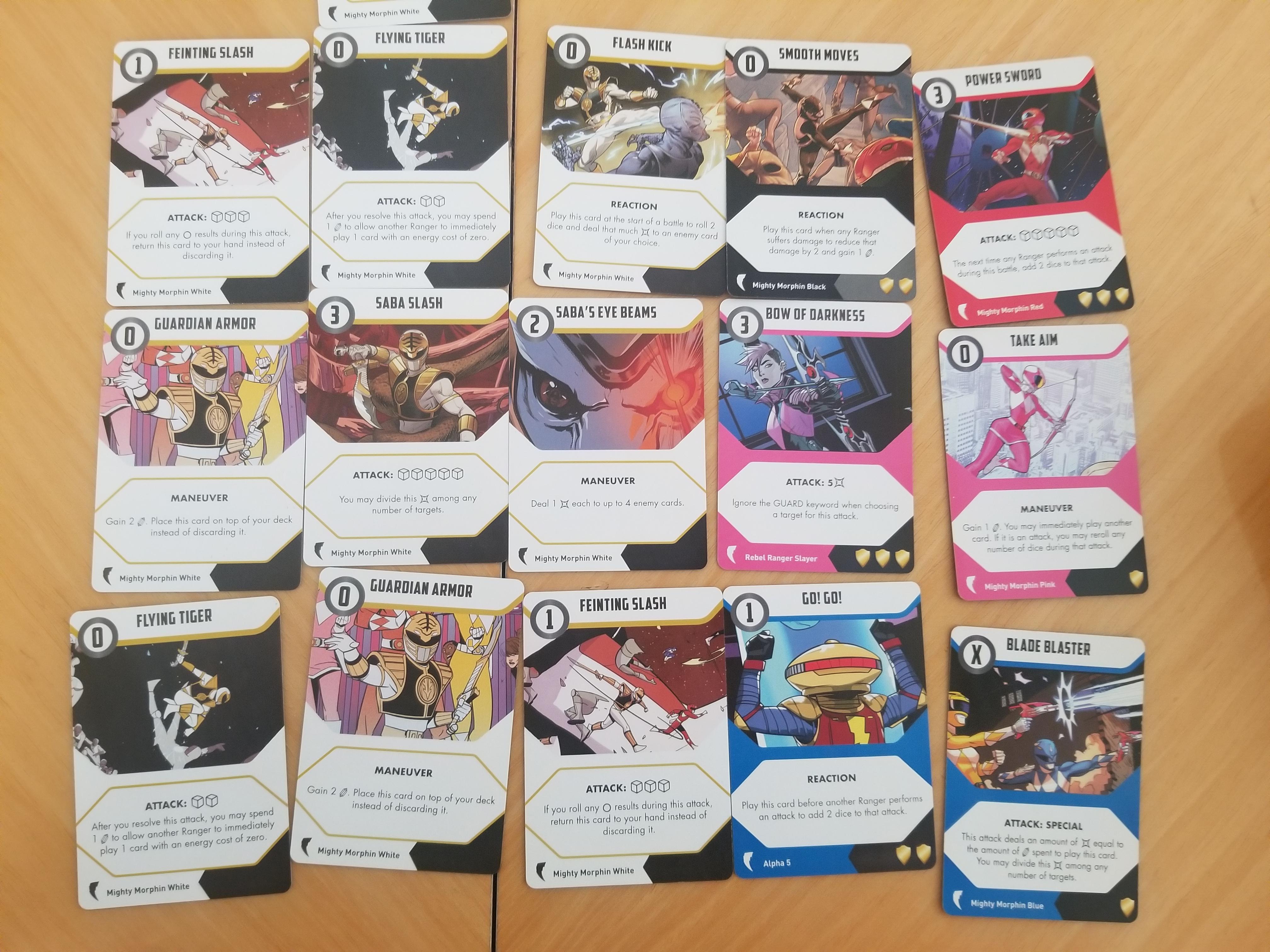 Did I get a misprint or do white ranger cards not have shields? | Scrolller