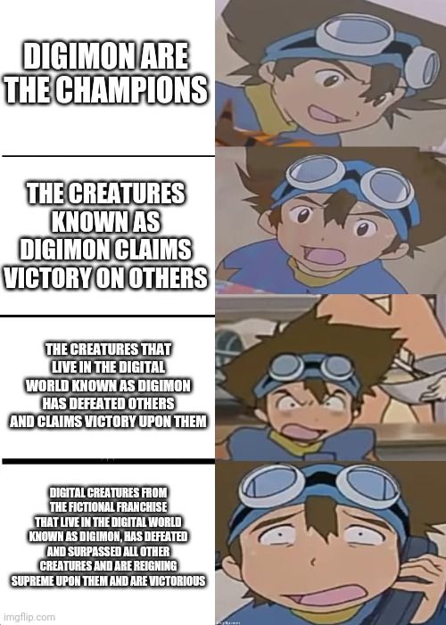 Digimon but increasingly verbose | Scrolller
