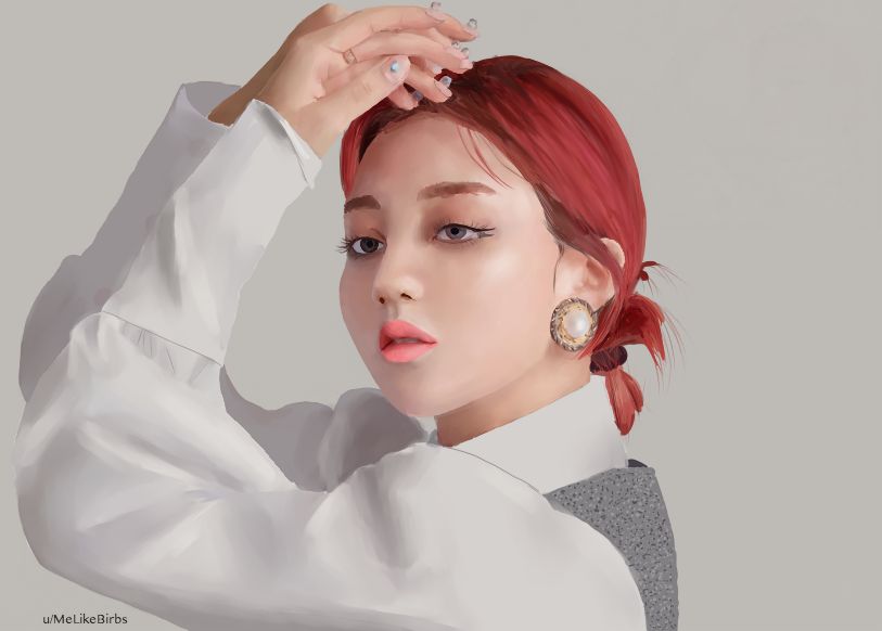 Digital drawing - My drawing of God Jihyo from the Eyes Wide Open teaser! | Scrolller