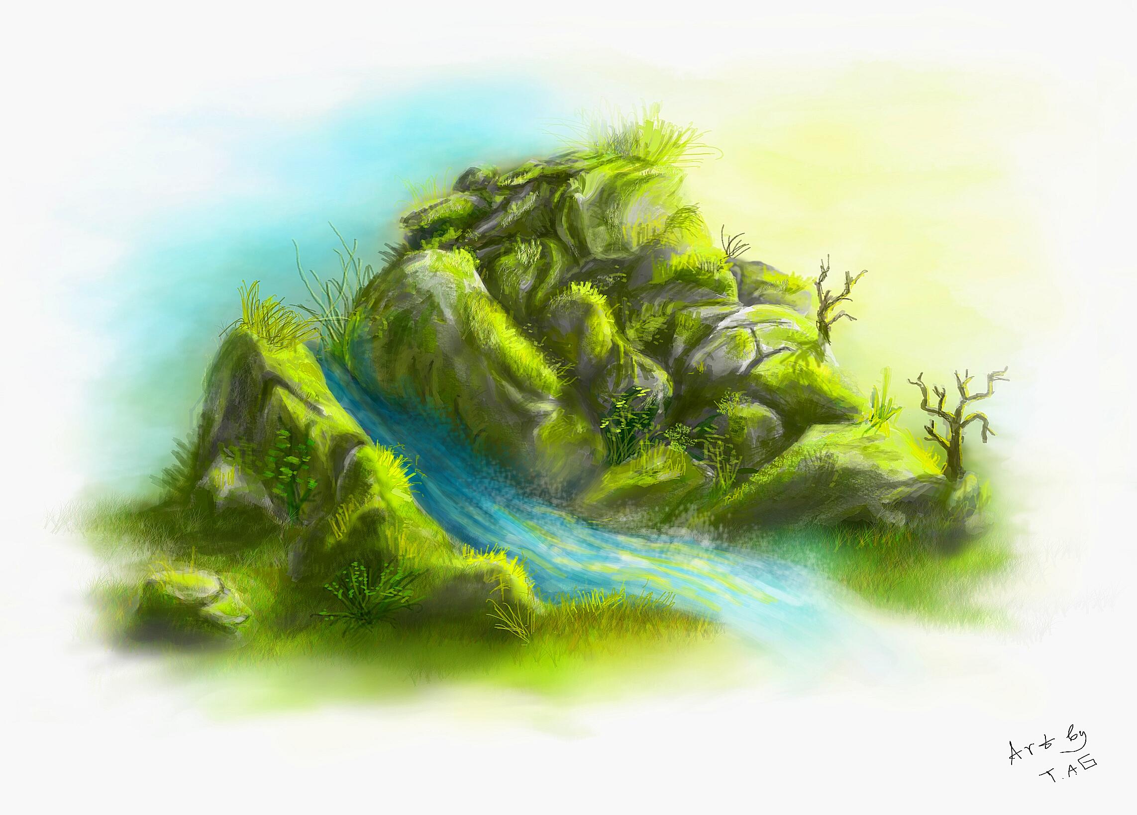 Digital study of rocks - me, 2021 | Scrolller