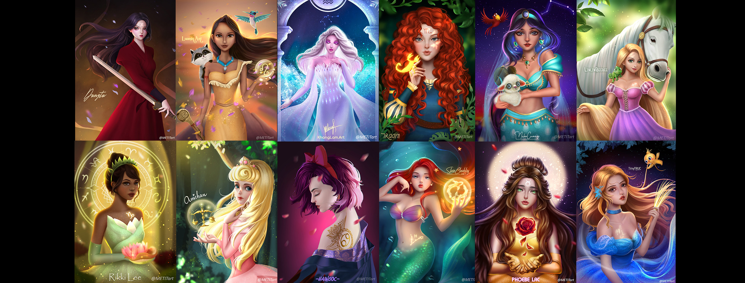 Disney Princess Zodiac by TiNy Truc | Scrolller