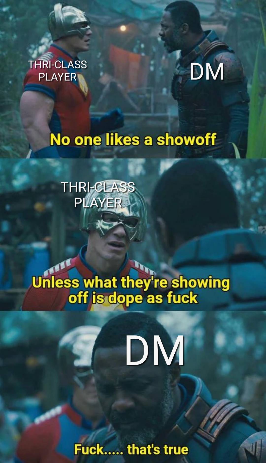 Dm admits ranger-fighter-rogue is dope | Scrolller