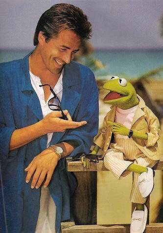 Don Johnson with Kermit the Frog | Scrolller